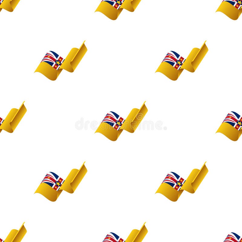 Niue Flag Patriotic Seamless Pattern. Stock Vector - Illustration of ...