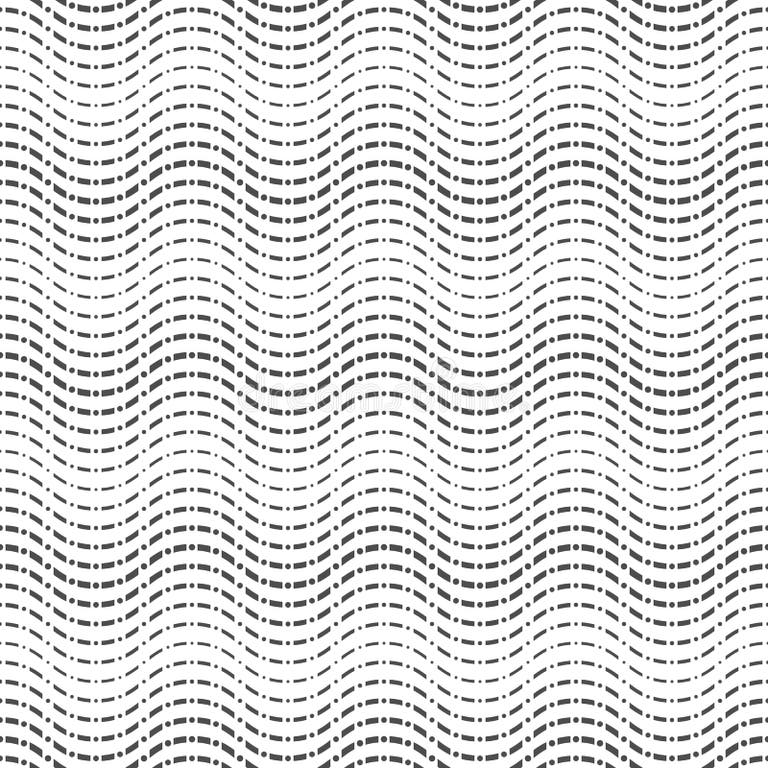 Seamless Pattern of Wavy Dashed Lines. Geometric Background Stock ...