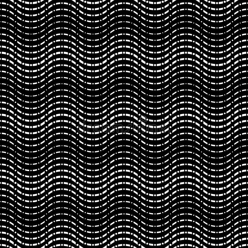 Seamless Pattern of Wavy Dashed Lines. Geometric Background Stock ...
