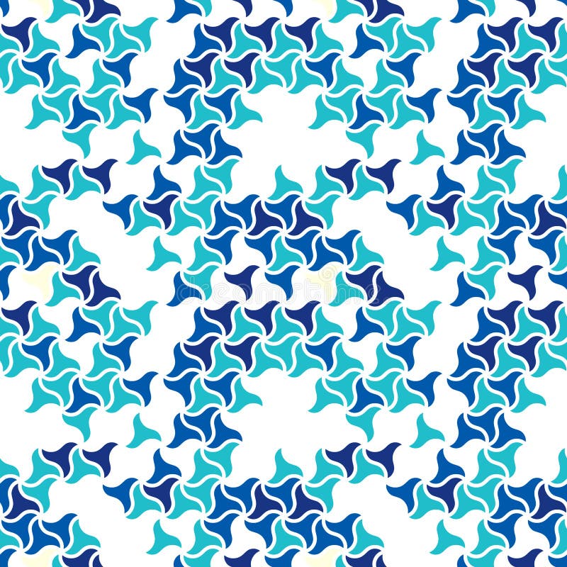 Seamless Pattern of Wavy Shapes. Geometric Puzzle Stock Vector ...