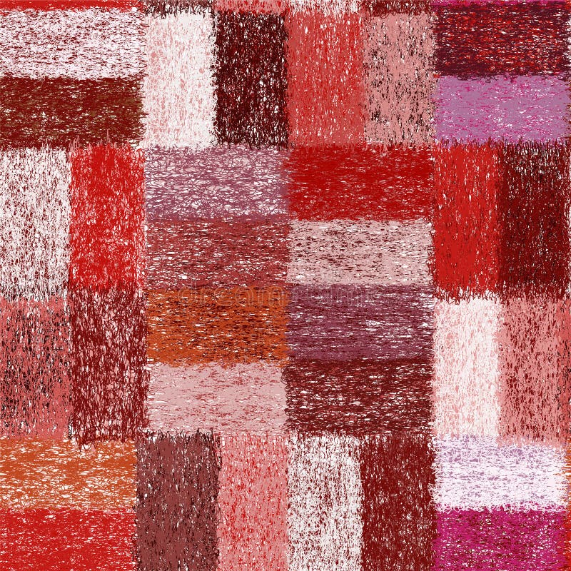 Seamless Pattern with Weave Grunge Striped Colorful Rectangular ...