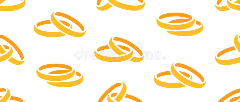 Seamless Pattern with Wedding Rings. Stock Vector - Illustration of ...