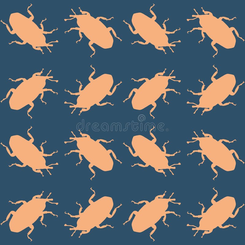 Seamless Pattern with Weevil Bugs. Endless Background with Beetles Stock Vector - Illustration ...
