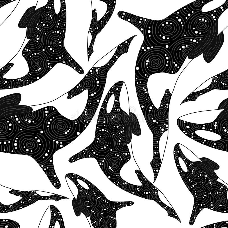 Orca Pattern Stock Illustrations – 548 Orca Pattern Stock Illustrations ...