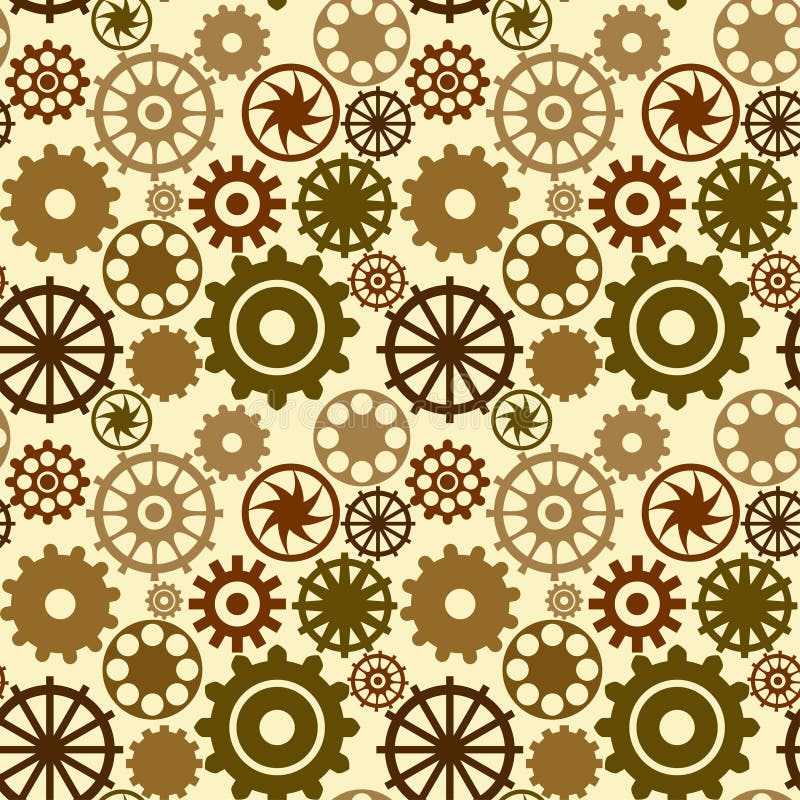 Seamless Pattern with Wheels Stock Vector - Illustration of black ...