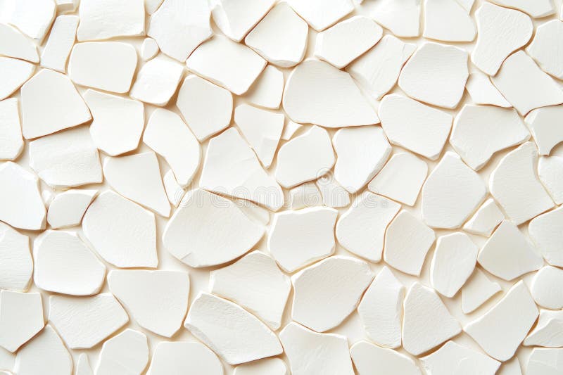 A Seamless Pattern of White Ceramic Shards Creates a Unique Textured ...