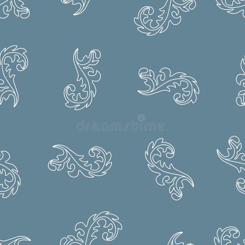 Seamless Pattern with White Curls Stock Vector - Illustration of autumn ...