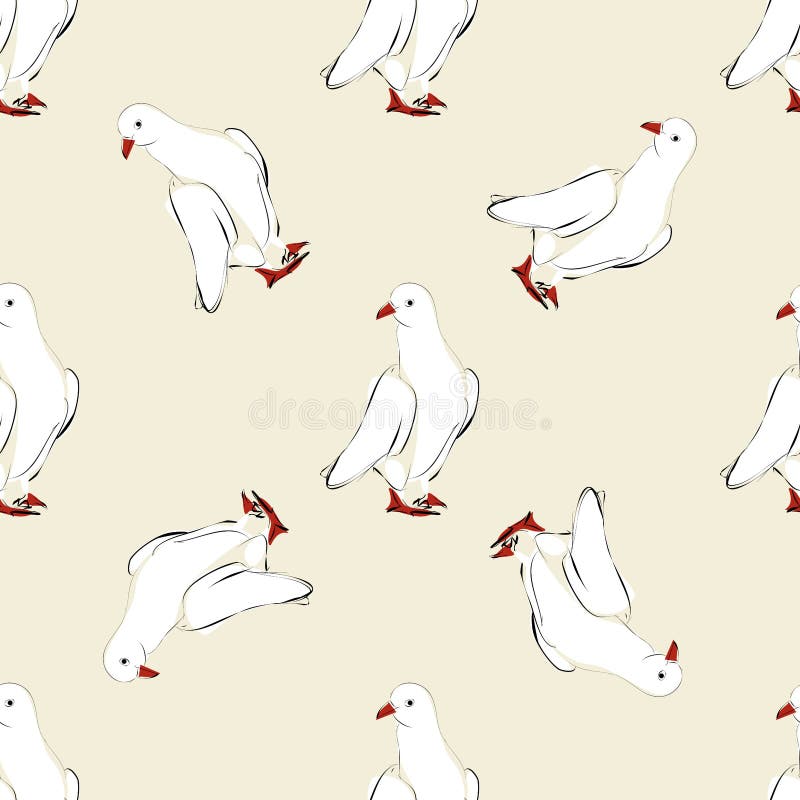 Seamless Pattern with White Dove(texture 8), Modern Stylish Image ...