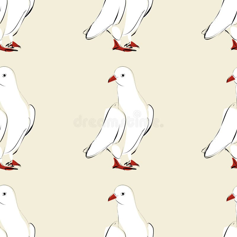 Seamless Pattern with White Dove(texture 2), Modern Stylish Image ...