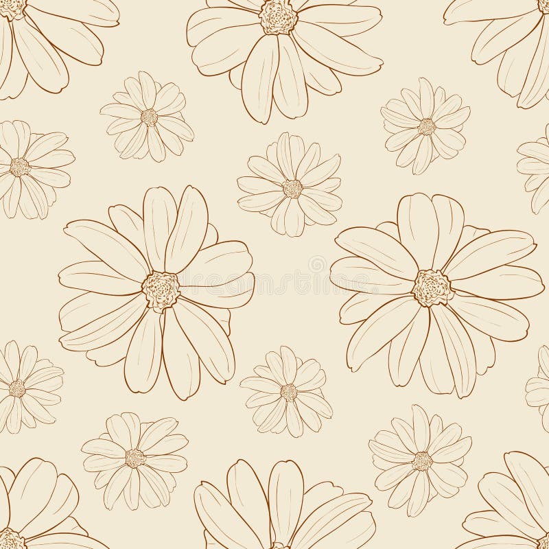 Seamless Pattern of White Flowers Stock Vector - Illustration of ...