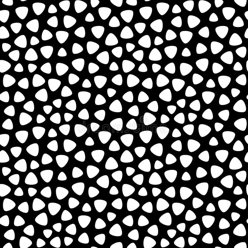 Seamless Pattern, White Geometric Triangle Spots on Black Stock Vector ...