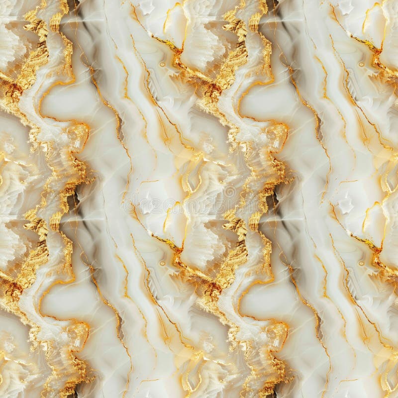 Seamless Pattern of White and Gold Stone Texture. Stock Illustration - Illustration of abstract ...