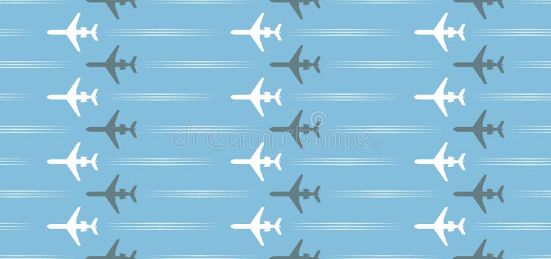 Seamless Flight Attendant/pilot Pattern Stock Vector - Illustration of ...