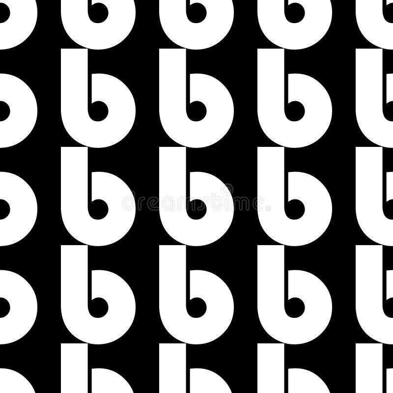 Seamless Pattern with White Letter B, Modern Stylish Image. Stock ...