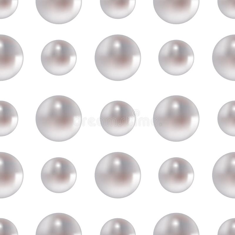 Seamless Pattern with White Pearls. Endless Texture for Fashion Design ...