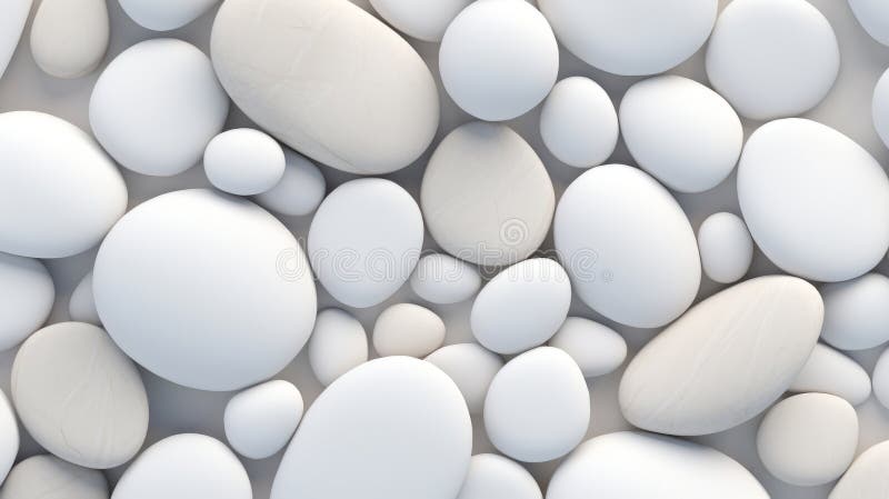 Seamless Pattern of White Pebbles. Illustration Stock Illustration ...