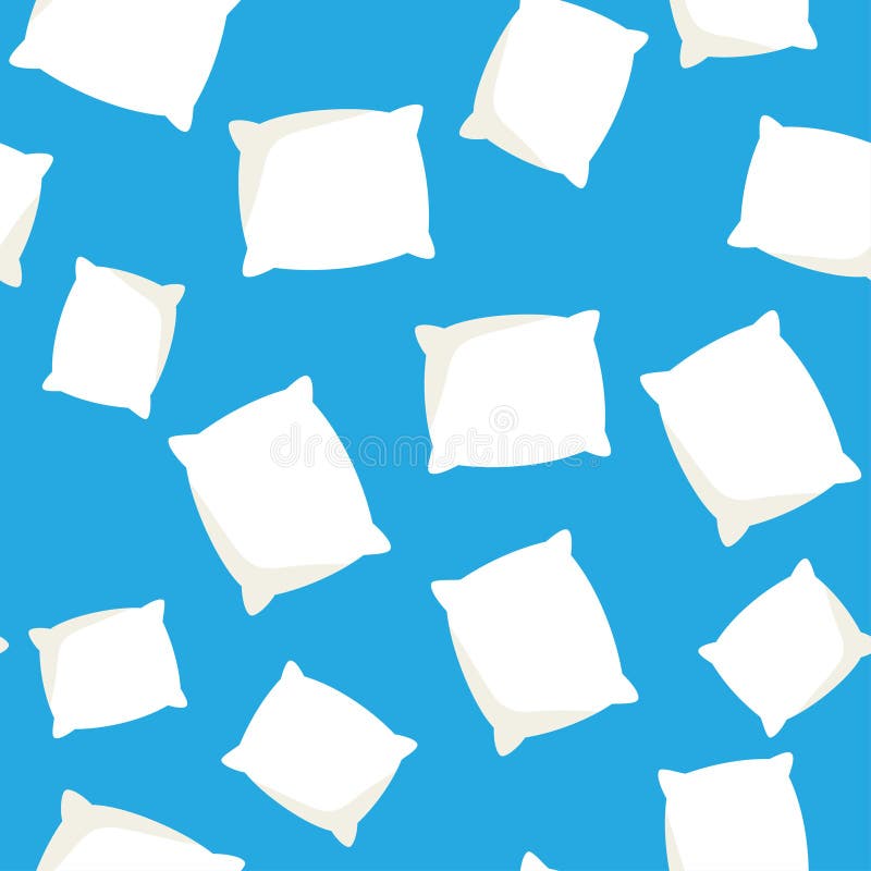 Vector Seamless Pattern with White Pillow, Cushion Stock Vector ...