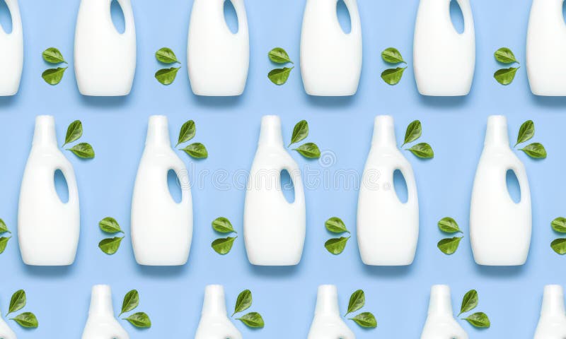 Seamless Pattern of White Plastic Packaging of Laundry Detergent ...