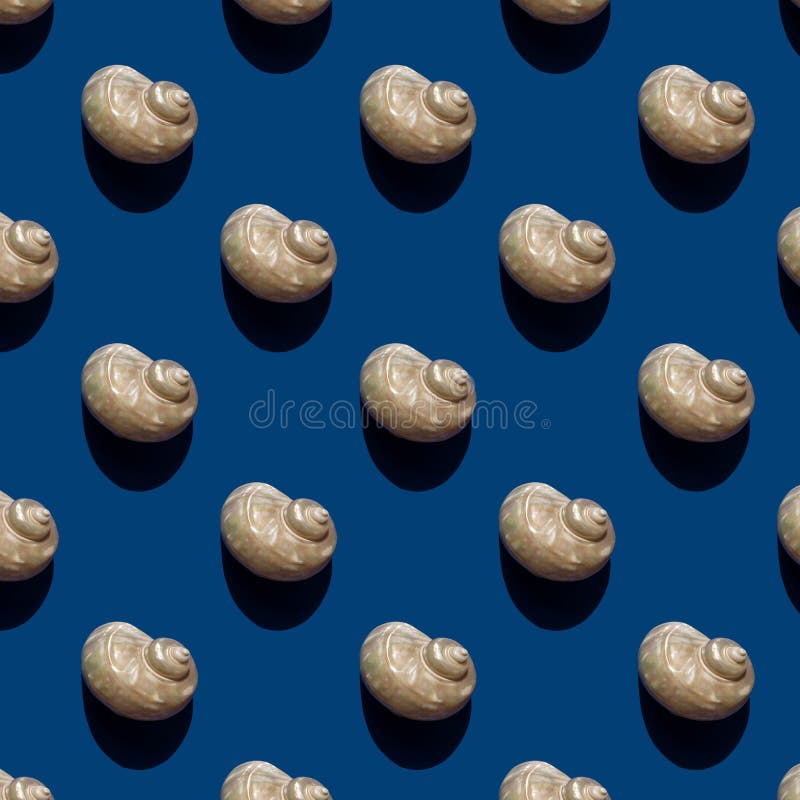 Shell on blue background stock vector. Illustration of snail - 25914397