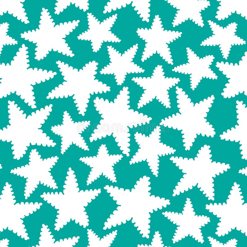 Seamless Pattern of White Stars Shapes Stock Illustration ...
