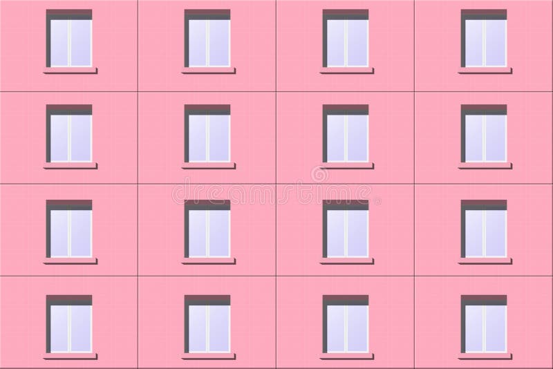 Seamless Pattern of Windows of the Panel House Stock Vector ...