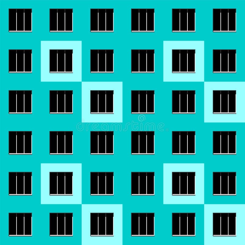 Seamless Pattern of Windows and Wall of Modern House Stock Vector ...