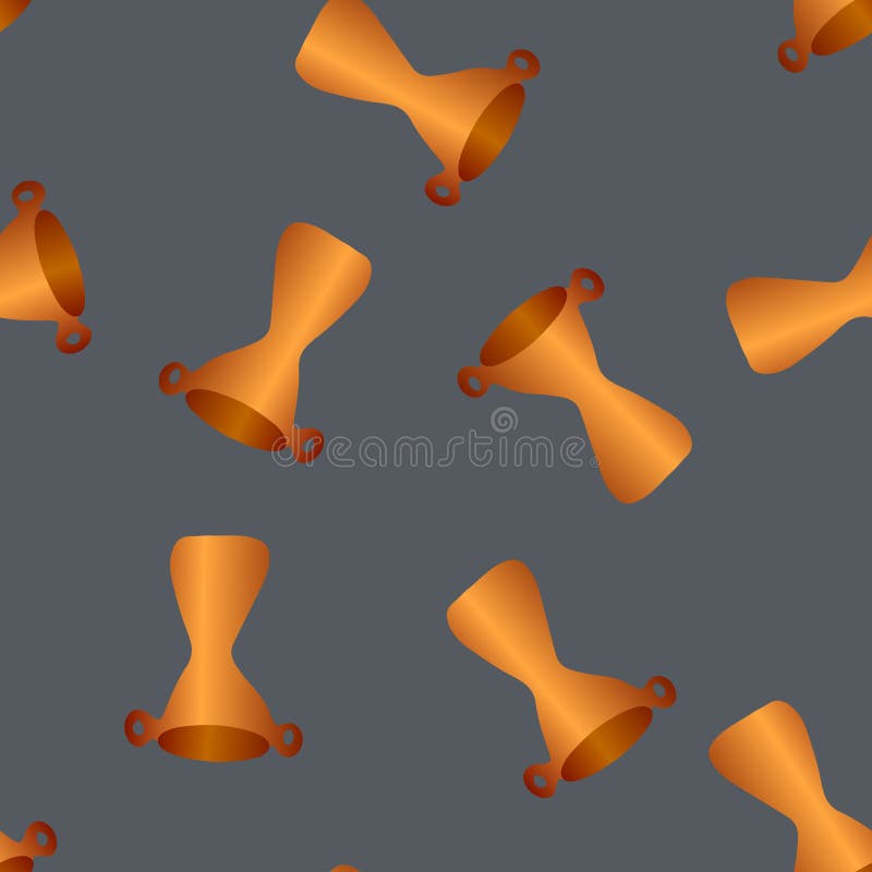 Seamless Pattern with Winner Trophy Gold Cup Stock Illustration ...