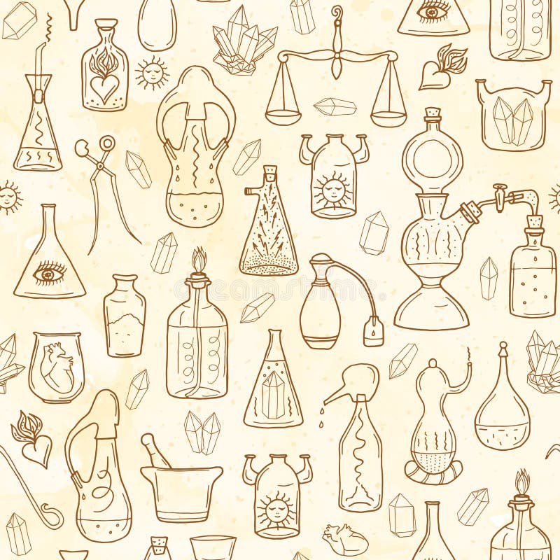 The Sun with alchemy signs stock vector. Illustration of science - 75536514