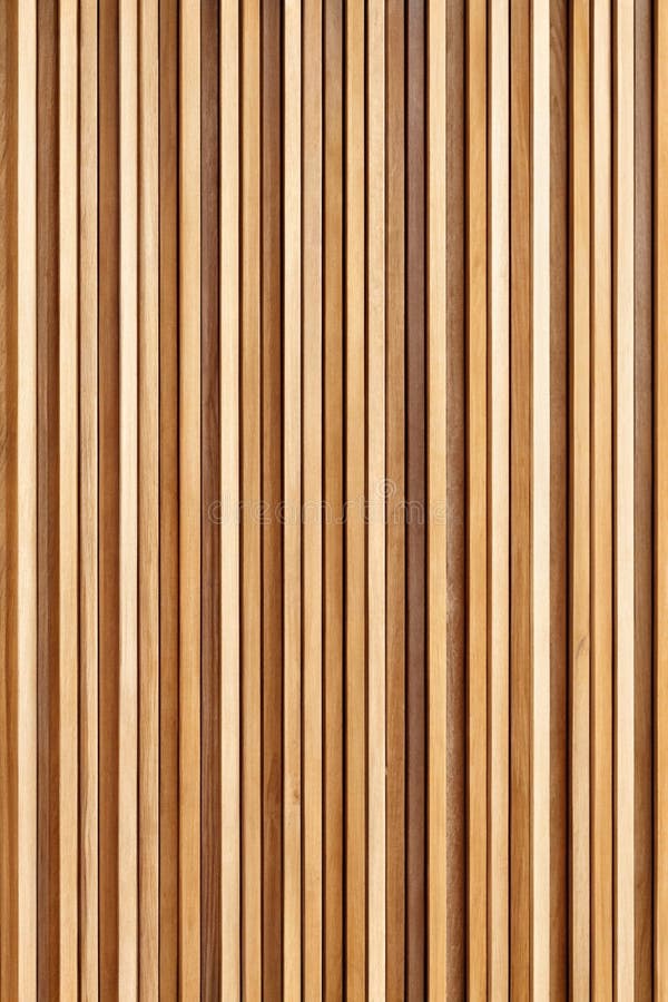 Texture of Wood Lath Wall Background. Seamless Pattern of Modern Wall ...