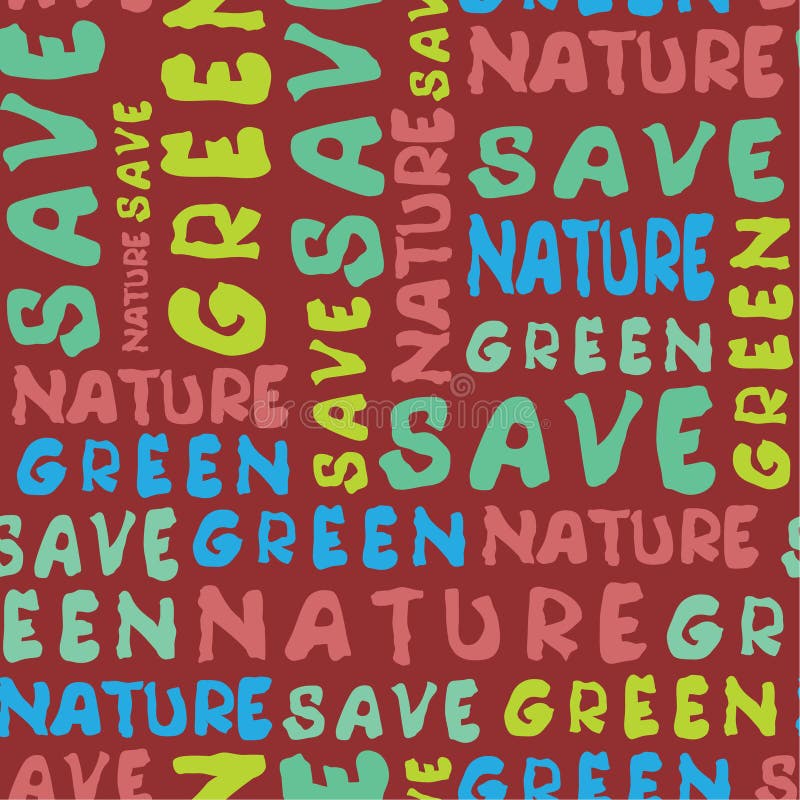 Seamless Pattern with Words Stock Vector - Illustration of texture ...