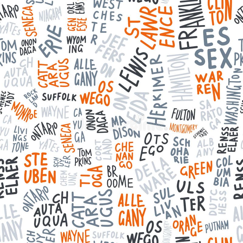 Seamless Names Pattern. Abstract Font Background. Stock Vector ...