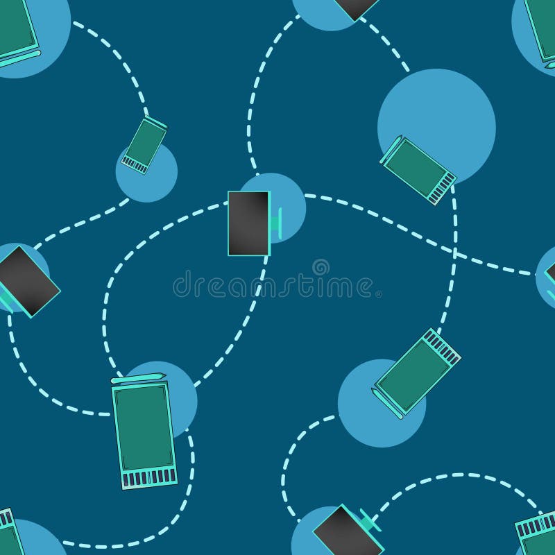 Seamless Pattern Working on Office Monitor Screen Pen Tablet Stock ...