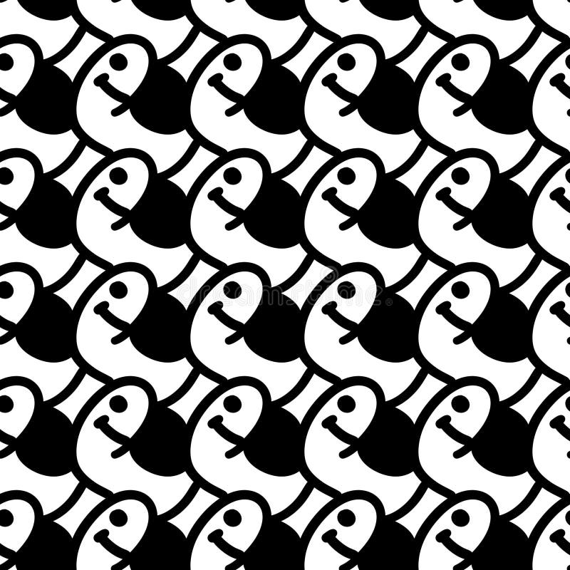 Seamless Pattern of Worm Cartoon Stock Illustration - Illustration of ...