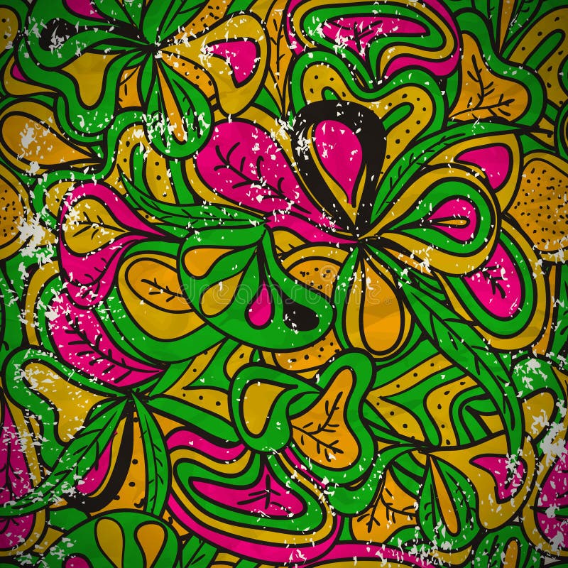 Seamless Pattern of Wrinkled and Worn Abstract Vegetation Texture Stock ...