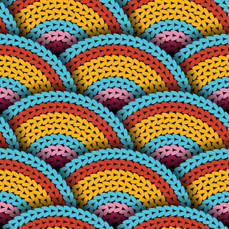 Seamless Pattern of Yarn. Knitted Clothes. Texture of Stitches Stock ...