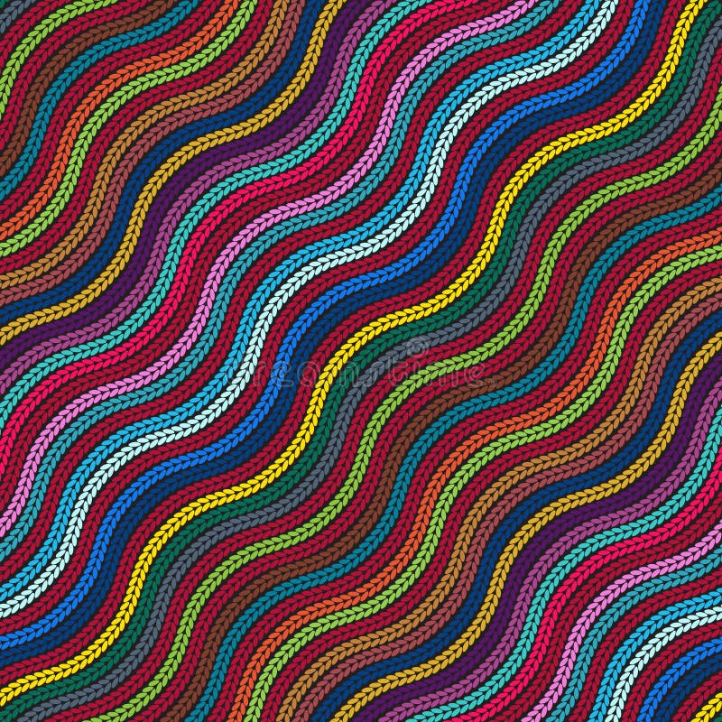 Seamless Pattern of Yarn. Knitted Clothes. Texture of Stitches Stock ...