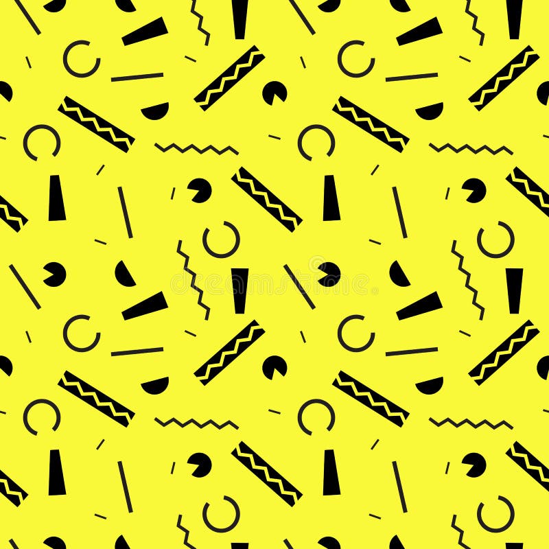 Postmodern 80s Style Seamless Pattern Stock Vector - Illustration of ...