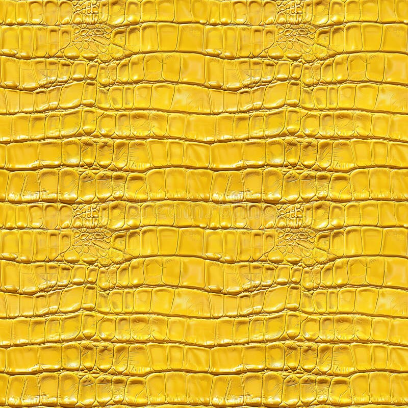 Seamless Pattern with Yellow Crocodile Leather Texture. Stock ...