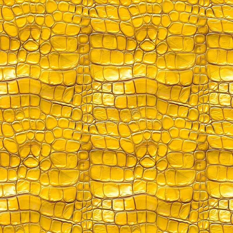 Seamless Pattern with Yellow Crocodile Leather Texture. Stock ...