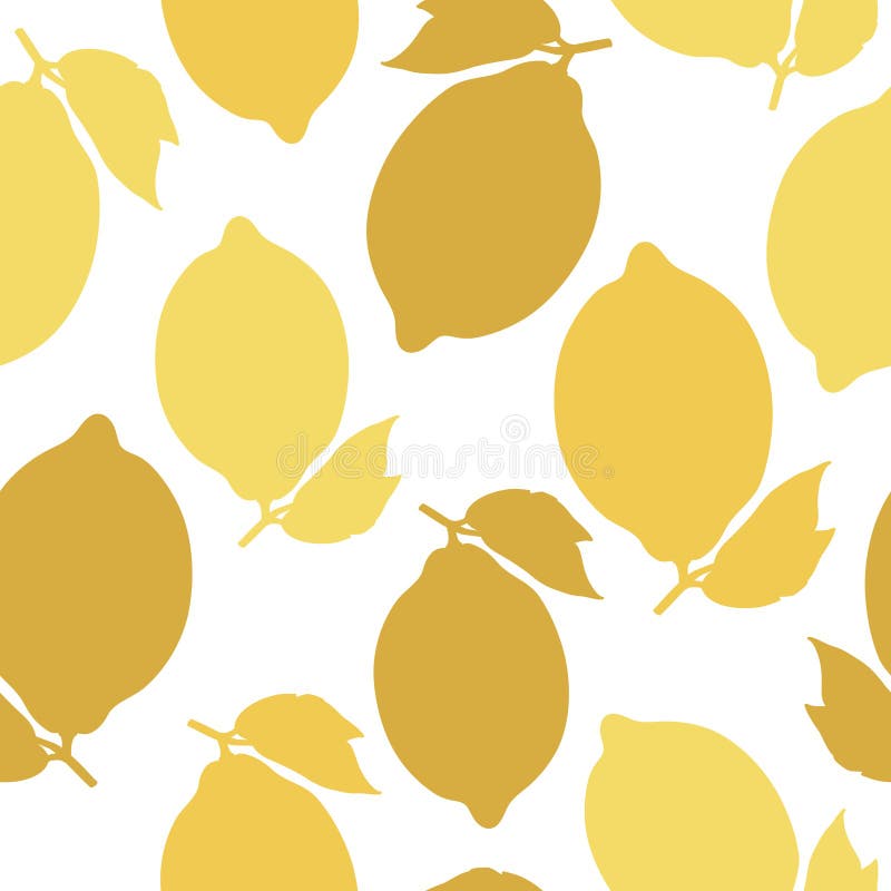 Seamless Pattern with Yellow Lemons - Illustration Stock Vector ...