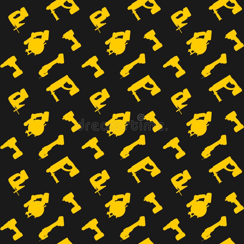 Cordless Power Tools with Battery on White Background Stock Vector ...