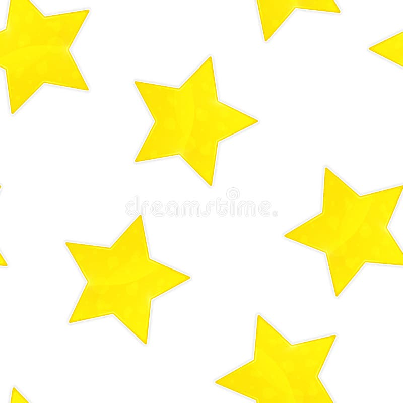 Seamless Pattern of Yellow Shining Star. Vector Illustration Template ...