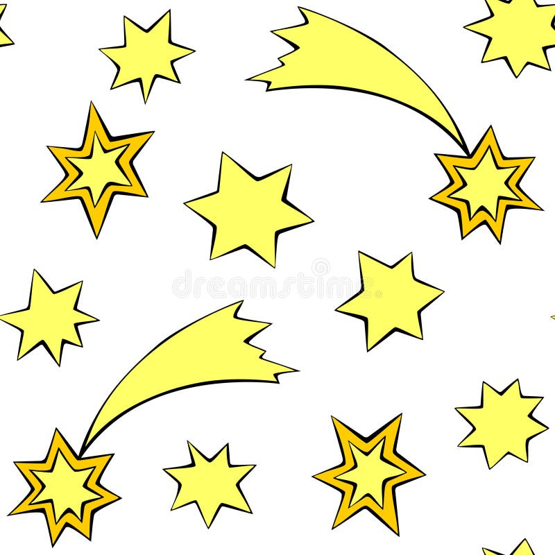 Seamless Pattern of Yellow Stars. Simple Color Background and Texture ...