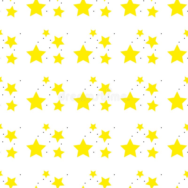 A Seamless Pattern of a Yellow Vector Star. Stars Pattern. Seamless ...