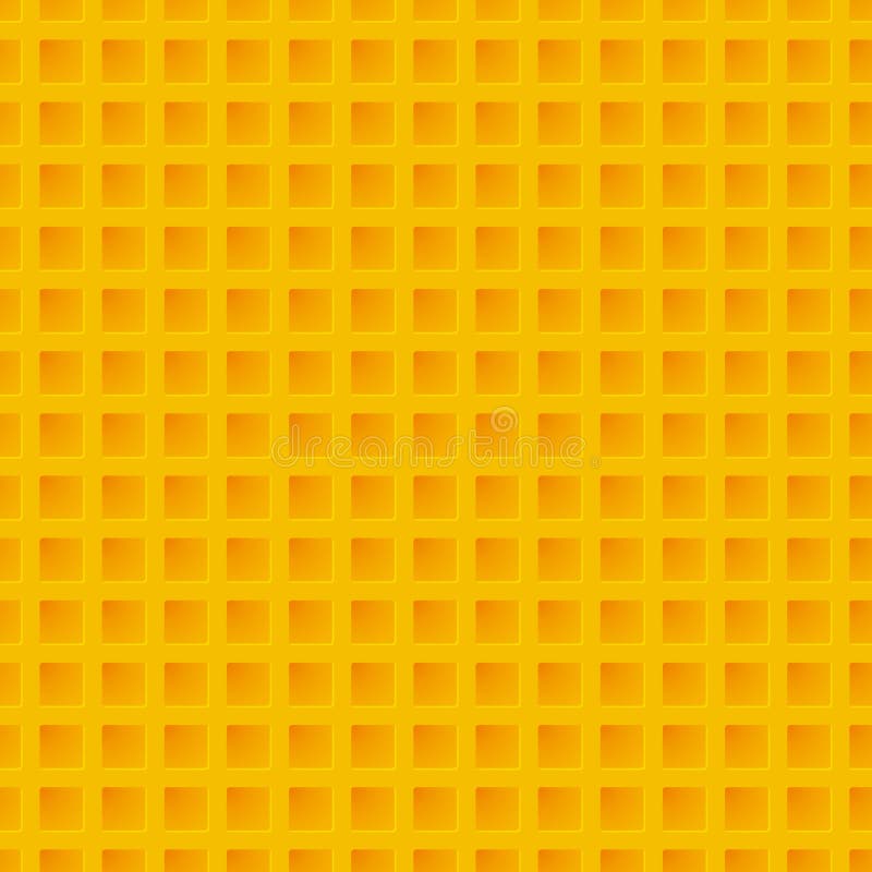 Seamless Pattern With Yellow Waffle Relief Stock Vector Illustration