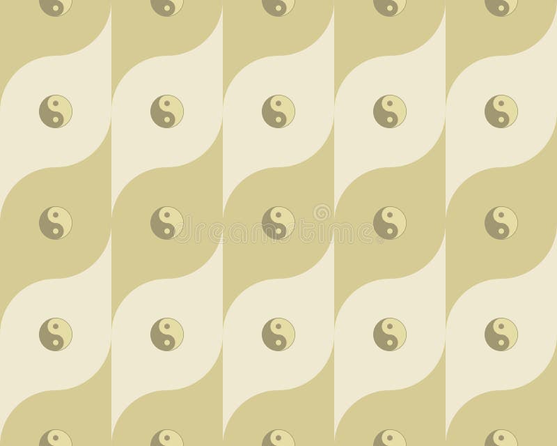 Pattern with Yin Yang Symbols Stock Vector - Illustration of symbolic ...