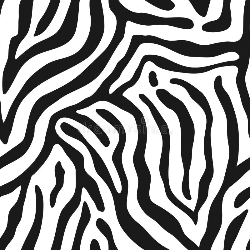 Seamless Pattern with Zebra Stripes. Stock Vector - Illustration of ...
