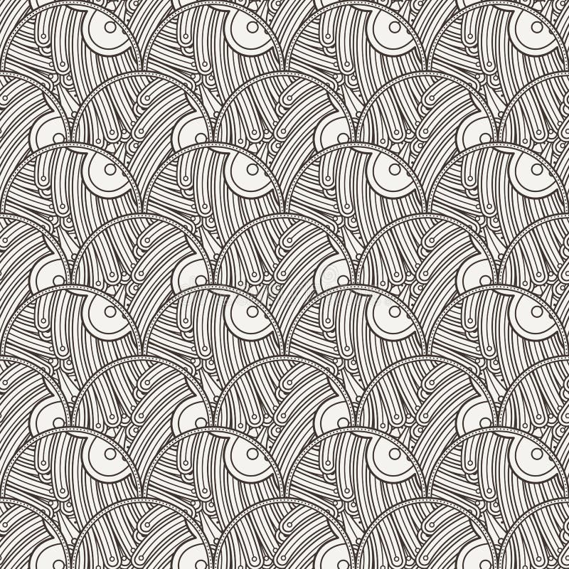 Seamless Pattern in a Zentangle Style. Doodle Abstract Endless Design ...