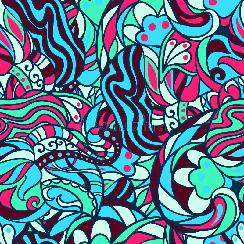 Seamless Pattern, Zentlange Design. Bright, Colorful Background Stock ...