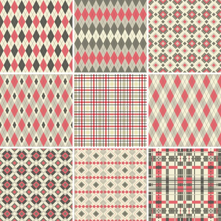 Argyle Seamless Fabric Patterns Stock Illustrations – 1,356 Argyle ...